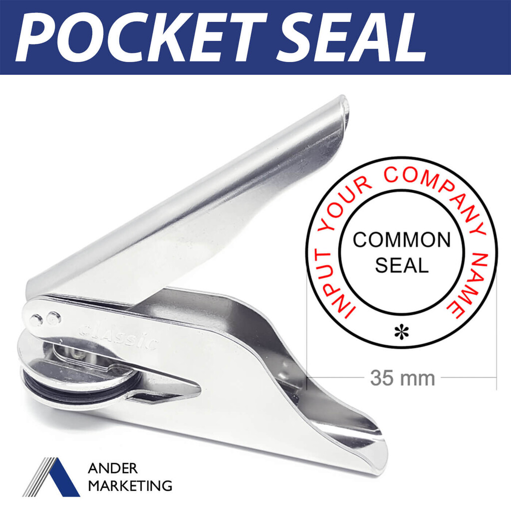 Pocket seals / common seal embossers for company incorporation - Ander ...