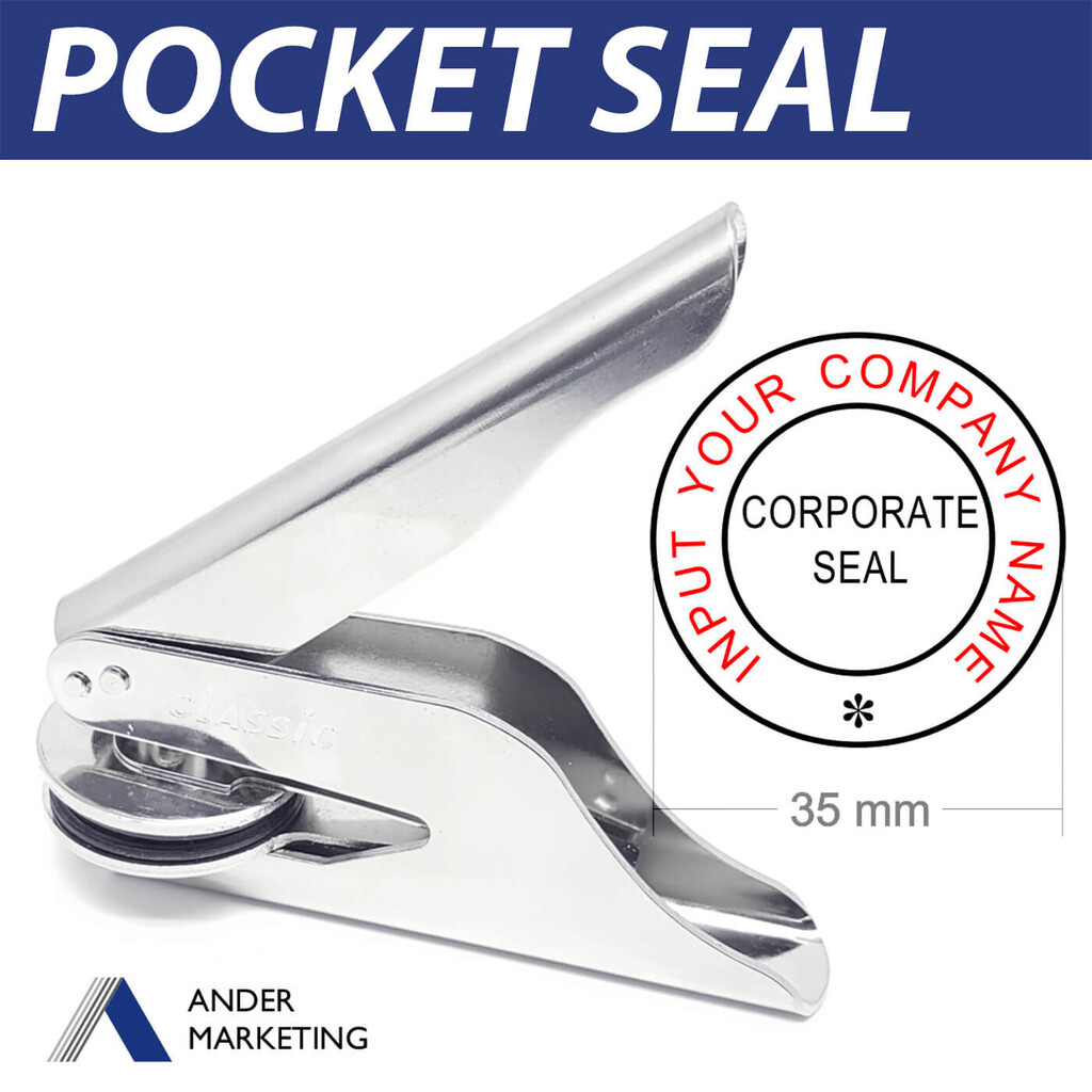 Pocket seals / common seal embossers for company incorporation - Ander ...